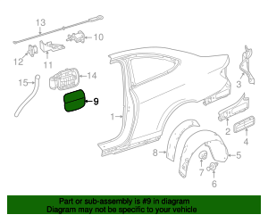 204-757-05-06 - Fuel Filler Door 2012-2015 Mercedes-Benz ...