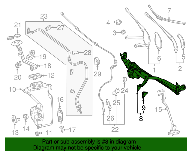 238-820-13-01 - Windshield Wiper Motor 2020 Mercedes-Benz E 53 AMG ...
