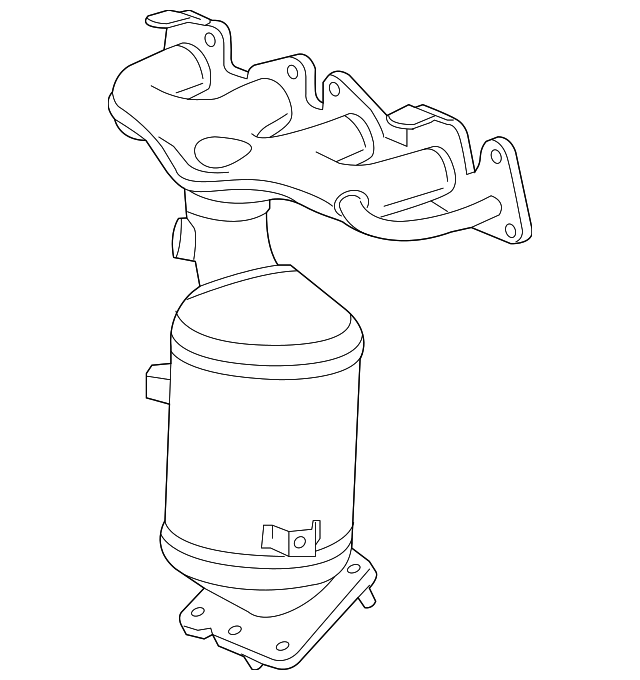 2013-2015 Chevrolet Exhaust Manifold with 3-Way Catalytic Converter and ...
