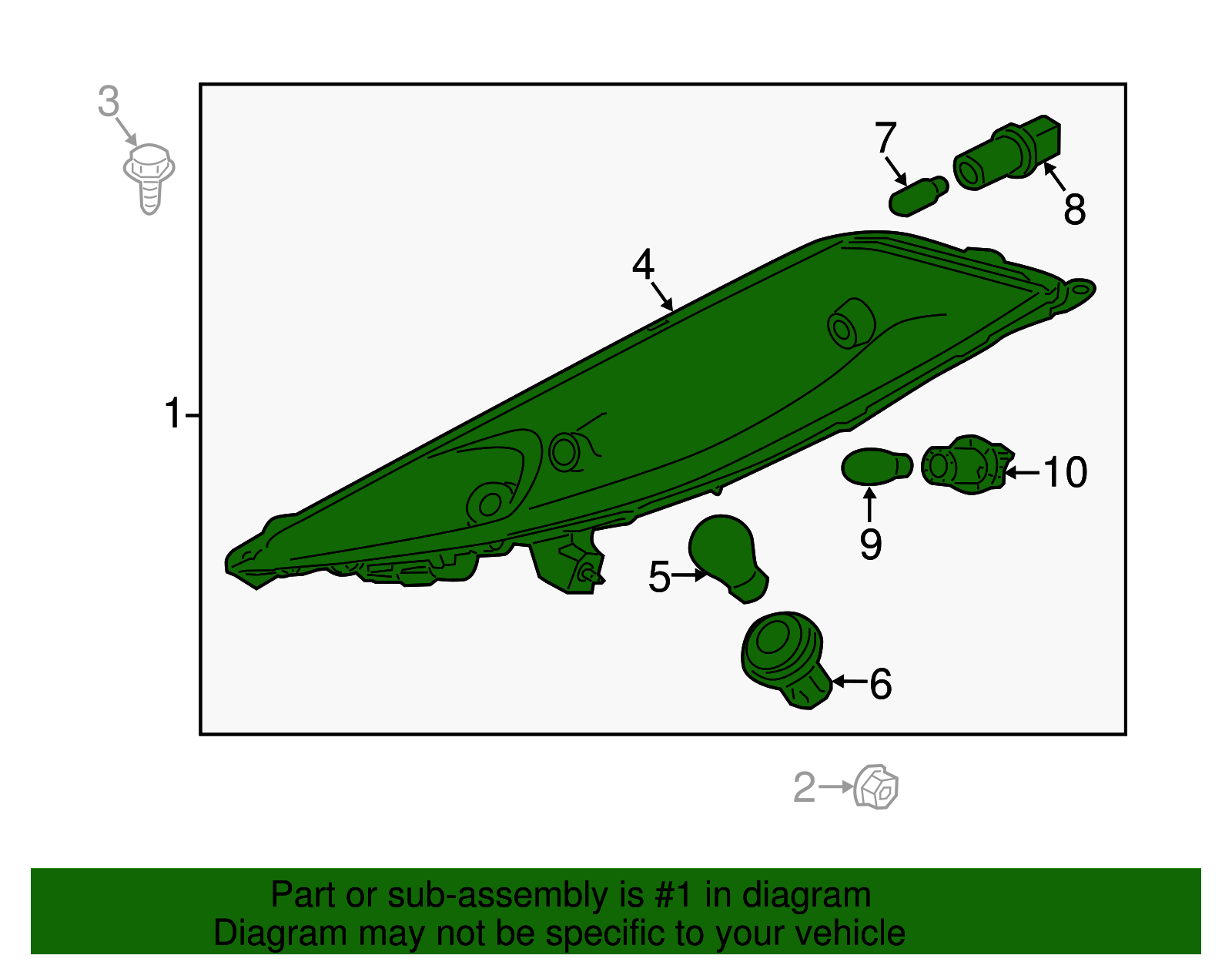 2013-2014 Nissan Juke Signal Lamp Assembly 26125-3YW5A | Sullivan ...