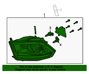 68324941AD - Headlamp Park And Turn Lamp Left - 2016-2020 Mopar | Mopar ...