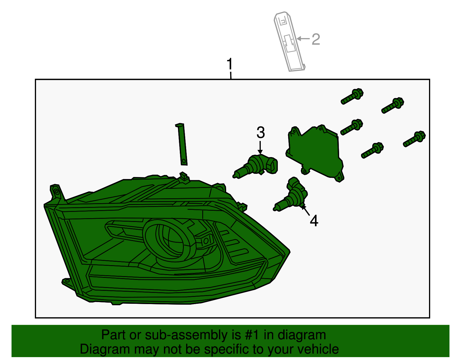 68324933AD - Headlamp Park And Turn Lamp Left - 2016-2020 Mopar | Mopar ...