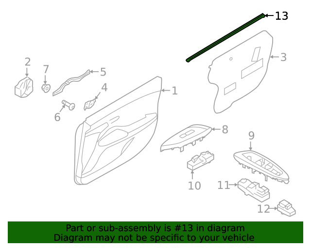 2019-2022 Hyundai Belt Weather-Strip 82231-J3000 | OEM Parts Online