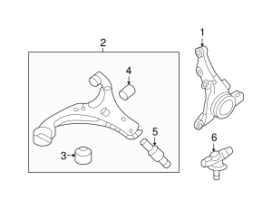 2004-2010 Kia Lower Control Arm Front Bushing 54584-2G000 | TascaParts.com