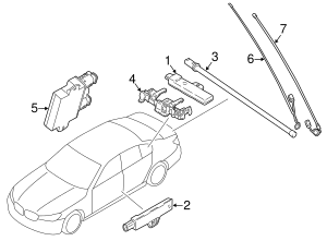 65-20-9-351-015 - Outside antenna, long, Keyless Ride 2016-2022 BMW ...