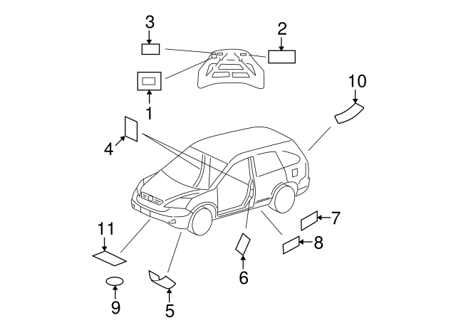 80050-SWA-H00 - AC Label 2007-2011 Honda CR-V | Honda Parts Online