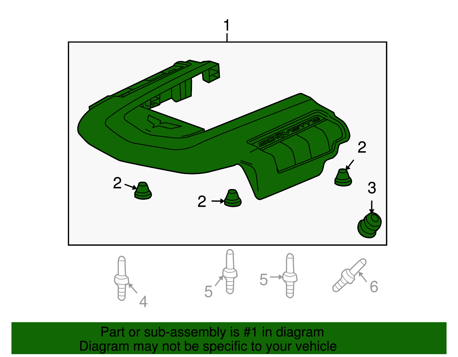 2008-2013 Chevrolet Corvette Driver Side Engine Intake Manifold Cover ...