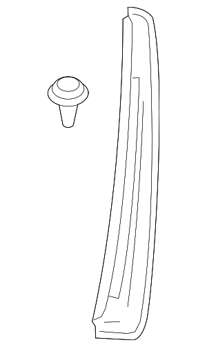 2015-2020 GM Passenger Side Body Side Rear Molding 23278858 GM ...