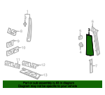 2015-2020 GM Primed Driver Side Back Body Opening Side Molding 23167643 ...