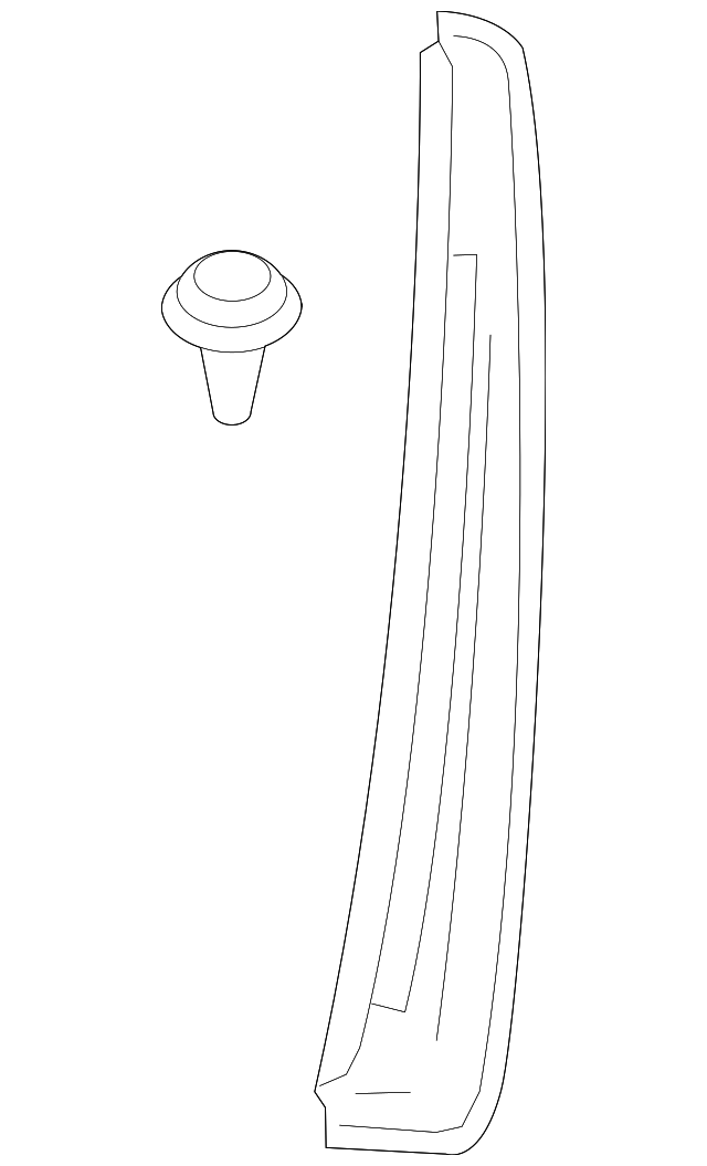 2018-2020 GM Black Driver Side Body Side Rear Molding 84160204 GM ...