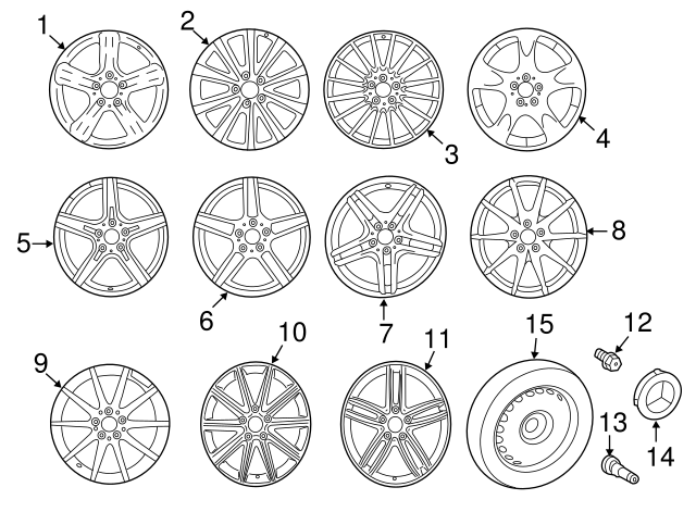 5-Spoke Wheel 45.7 Cm (18 Inch) - Front - Part #172-401-00-00-9765 ...