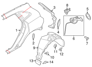 2015-2021 Ford Wheel Opening Molding Rivet -W718365-S300 | TascaParts.com