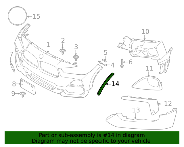 63-13-7-420-742 - Reflector Panel 2018-2023 BMW X2 | AutoNationParts.com