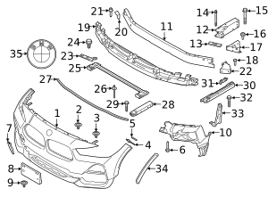 51117424511 - 2016-2020 BMW Absorber Support (51-11-7-424-511) | BMW of ...