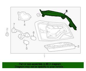 2014-2020 Chevrolet Impala Passenger Side Stop Lamp Trim Panel 84229436 ...