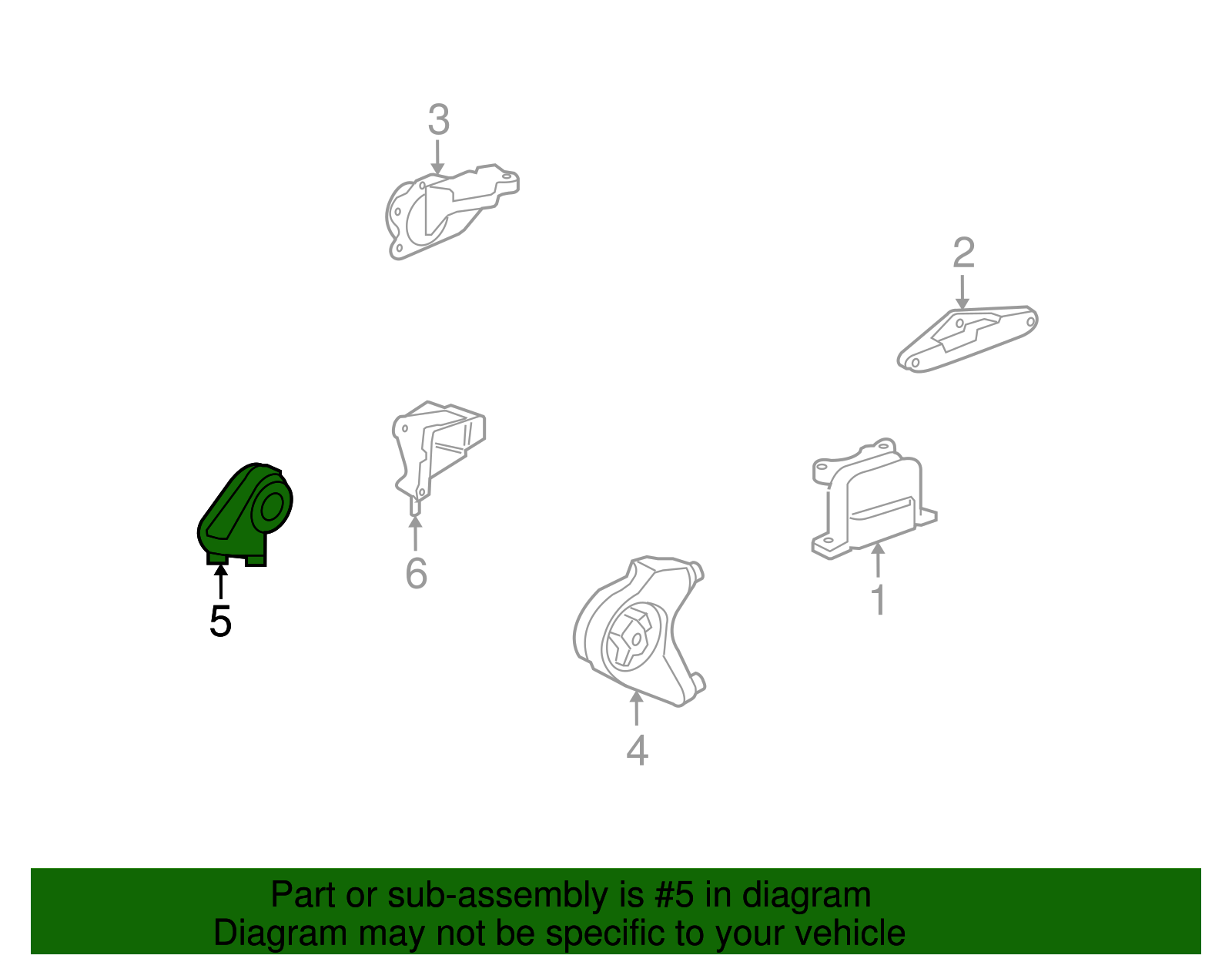 25869277 - Rear Transmission Mount 2008-2010 Saturn Vue | GMPartsNow