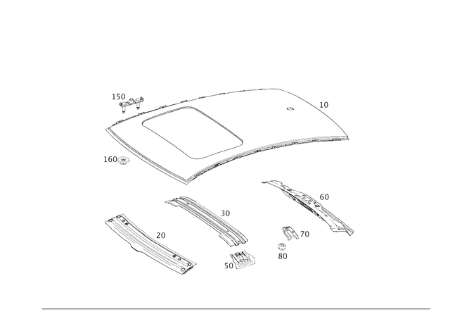 253-650-21-00 - Roof Frame 2019-2025 Mercedes-Benz | Mercedes-Benz USA ...