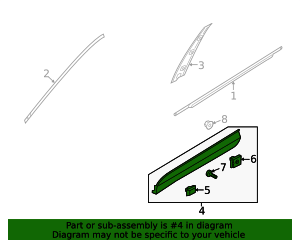 Genuine Side Molding for 2021-2023 Hyundai Santa Fe | Part# 87722-S2000 ...