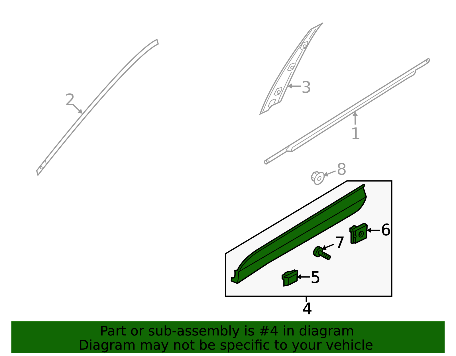 2021-2022 Hyundai Santa Fe Side Molding 87721-S1200-SCR | Hyundai ...