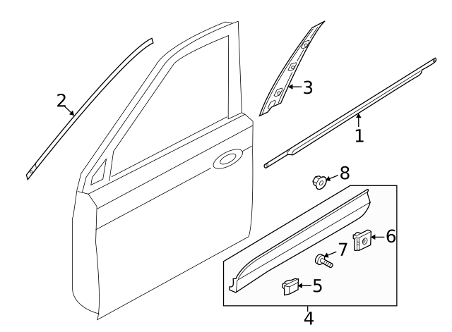 2021 Hyundai Santa Fe Side Molding 87732-S1AB0-SCR | OEM Parts Online