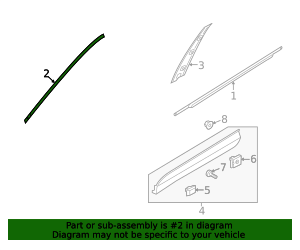 2019-2023 Hyundai Santa Fe Window Molding 82860-S1000 | OEM Parts Online