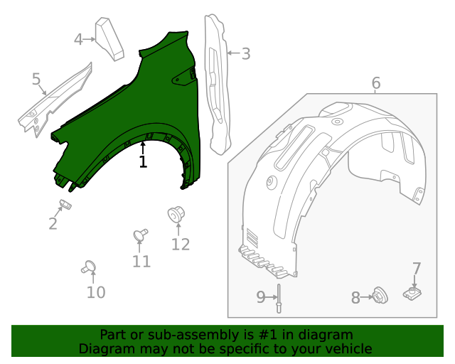 66320-P2000 - Fender 2021-2024 Kia Sorento | Kia.Parts Store
