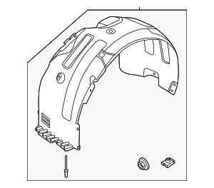 2021-2023 Kia Sorento Fender Liner 86812-R5000 | Kia Automotive Parts