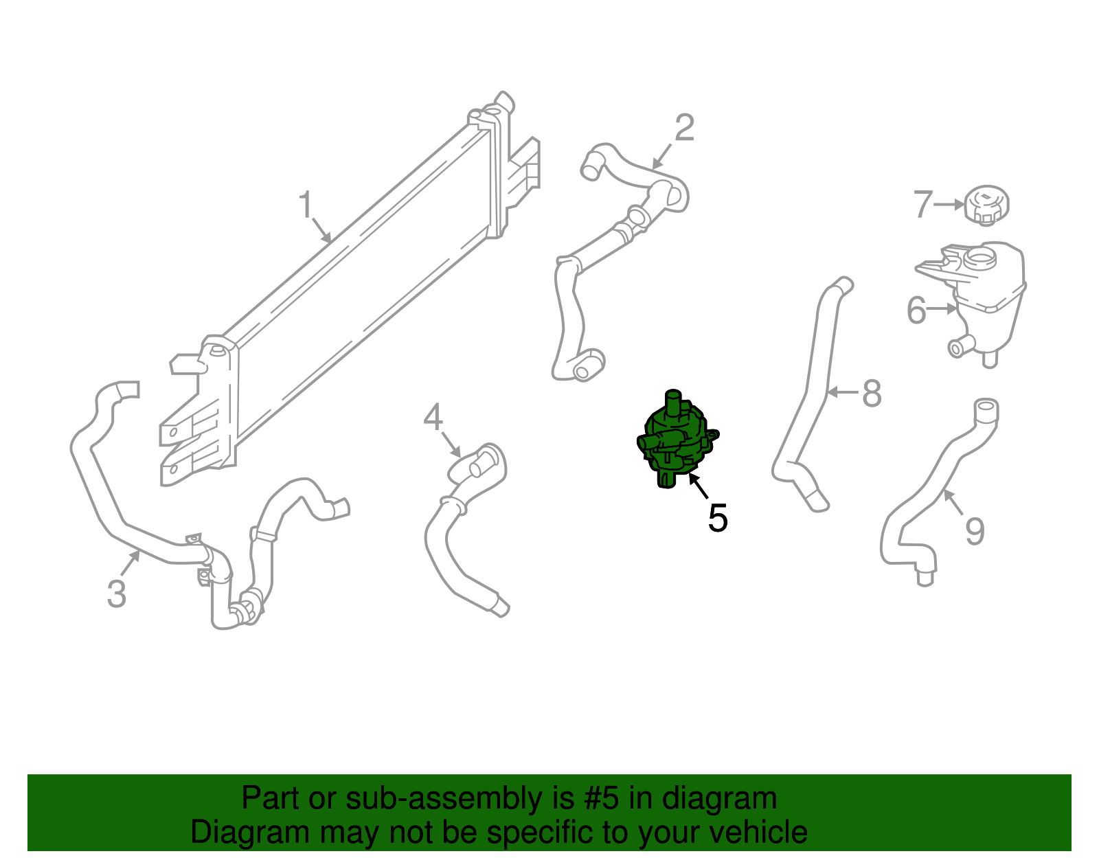 2017-2019 Nissan Rogue Water Pump 21580-4BC0A | Nissan Parts Central