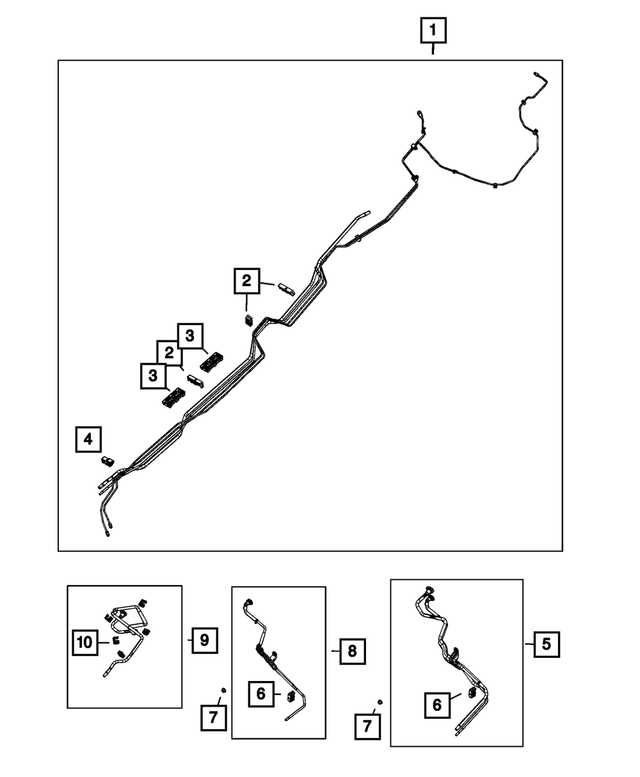 2021-2023 Jeep Fuel Supply And Vapor Line Bundle 68473842AC | My Mopar ...