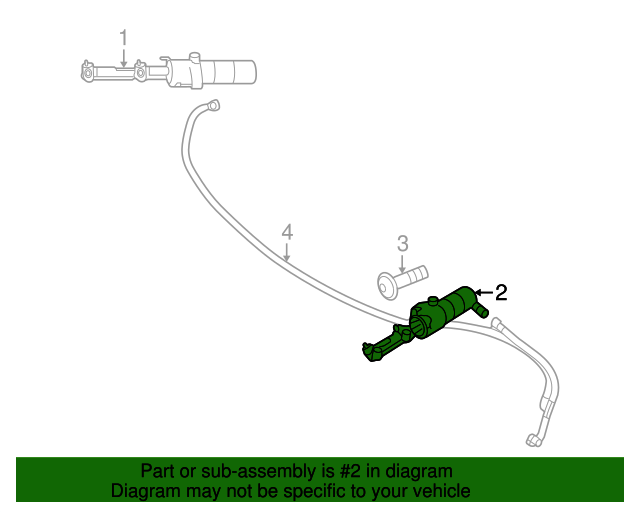 207-860-01-47 - Headlight Washer Nozzle 2010-2013 Mercedes-Benz ...