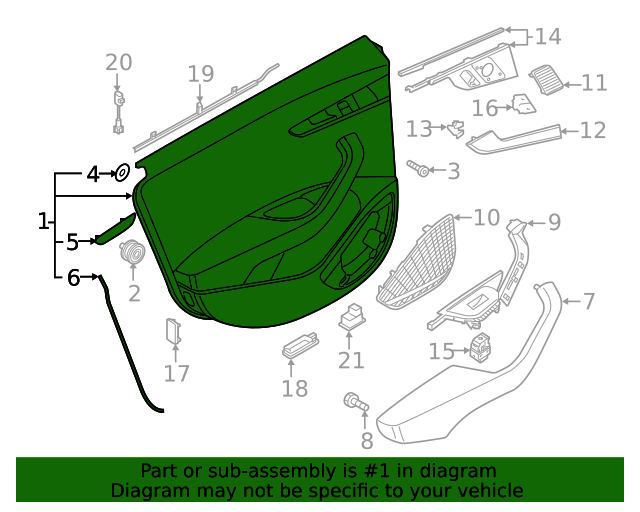 8W8-867-304-C-WFA - Door Interior Trim Panel 2018-2024 Audi ...