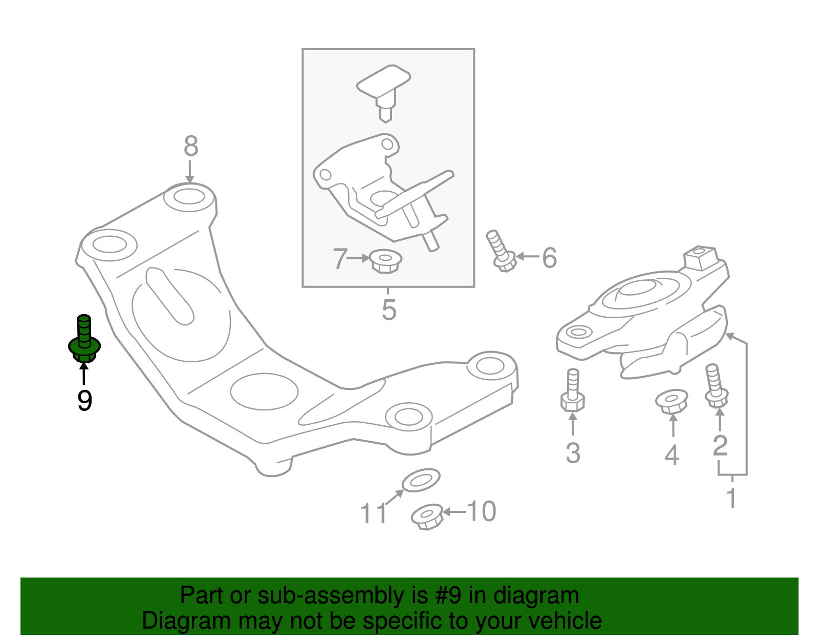 010110400 - Transmission Crossmember Bolt 2013-2024 Subaru BRZ ...