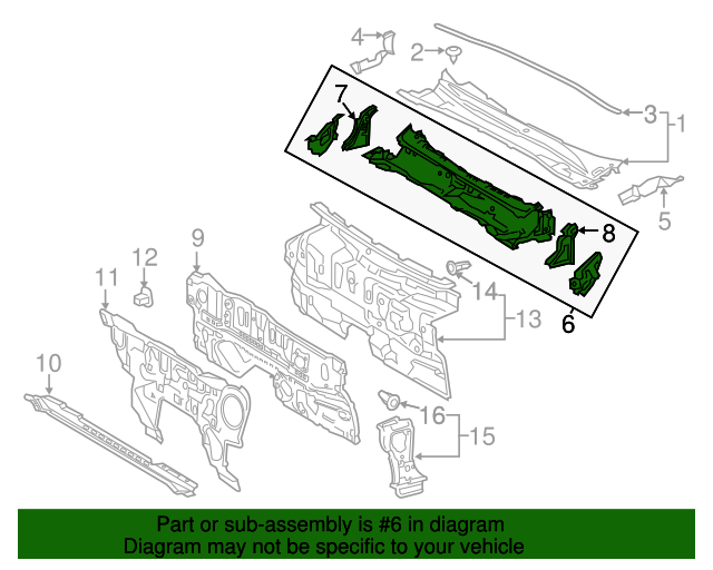 2018-2024 Toyota Camry Cowl Top Panel 55701-06350 | Toyota Parts Center