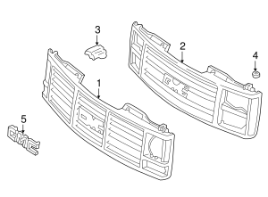 1994-2000 GM Grille 12388709 | GM Parts Center