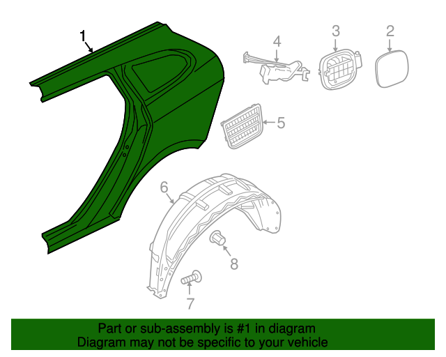 2015-2018 Volvo Quarter Panel 31349780 | TascaParts.com