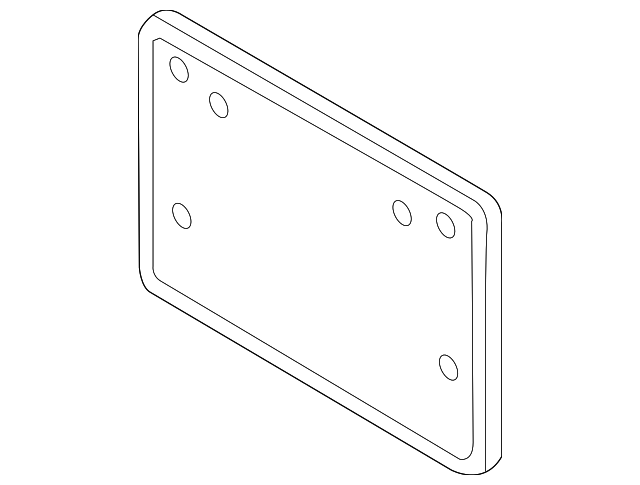 4G0-807-285-AD-3FZ - License Plate Bracket 2016-2018 Audi ...