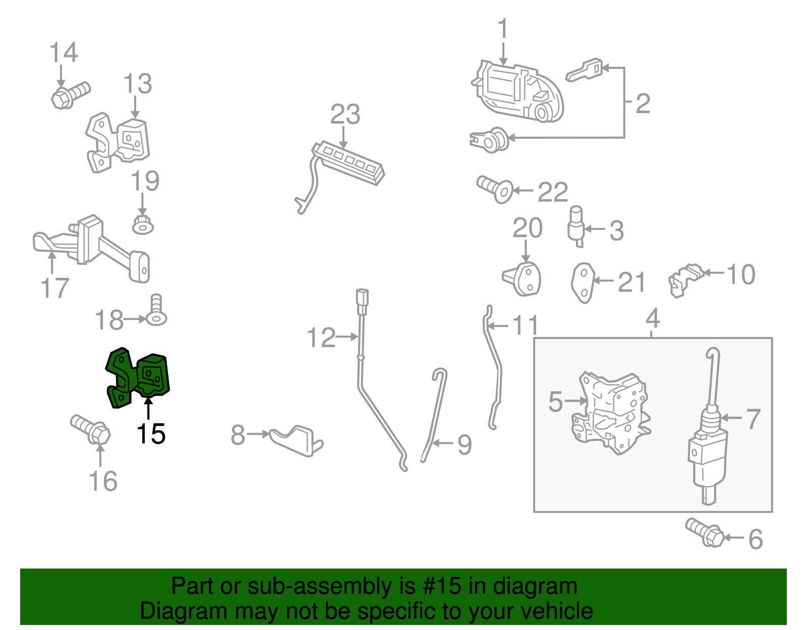 1997-2017 Ford | Lower Hinge | F65Z-1522811-AA | Walls' Ford Parts