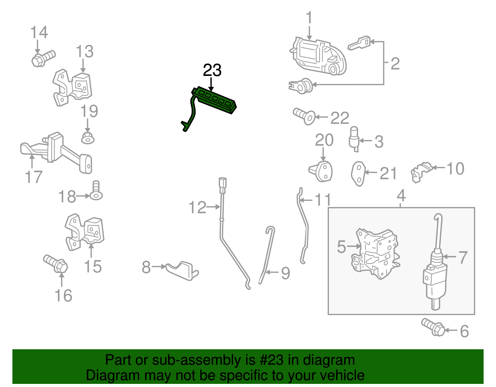 2007-2017 Lincoln Navigator Keyless Lock Pad 8L7Z-14A626-A | Retail ...