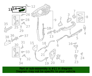 4K0-839-019-A-3Q7 - Handle, Inside 2019-2025 Audi | Audi OEM Parts