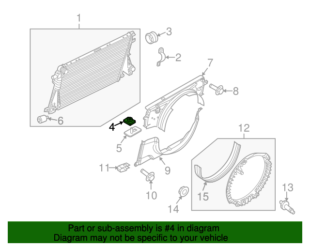 Genuine OEM Ford Part - Radiator Lower Insulator BC3Z-8124-A | Genuine ...