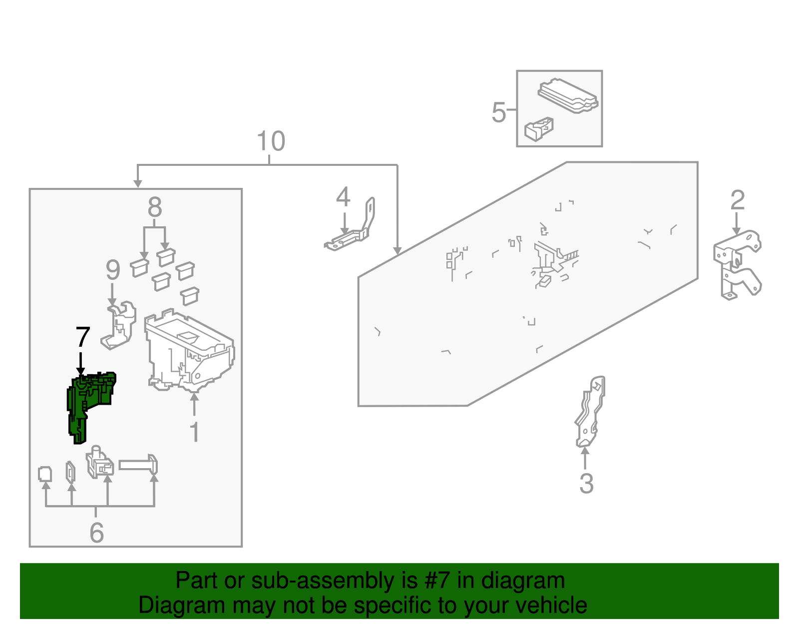 38240-T5R-003 - Terminal Assembly Battery Fuse - 2015-2020 Honda ...