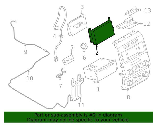 2018-2020 Ford F-150 Display Unit JL3Z-10D885-EB | OEM Parts Online