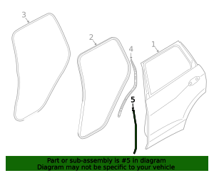51-76-7-428-706 - Door Shell Seal 2019-2024 BMW | AutoNationParts.com