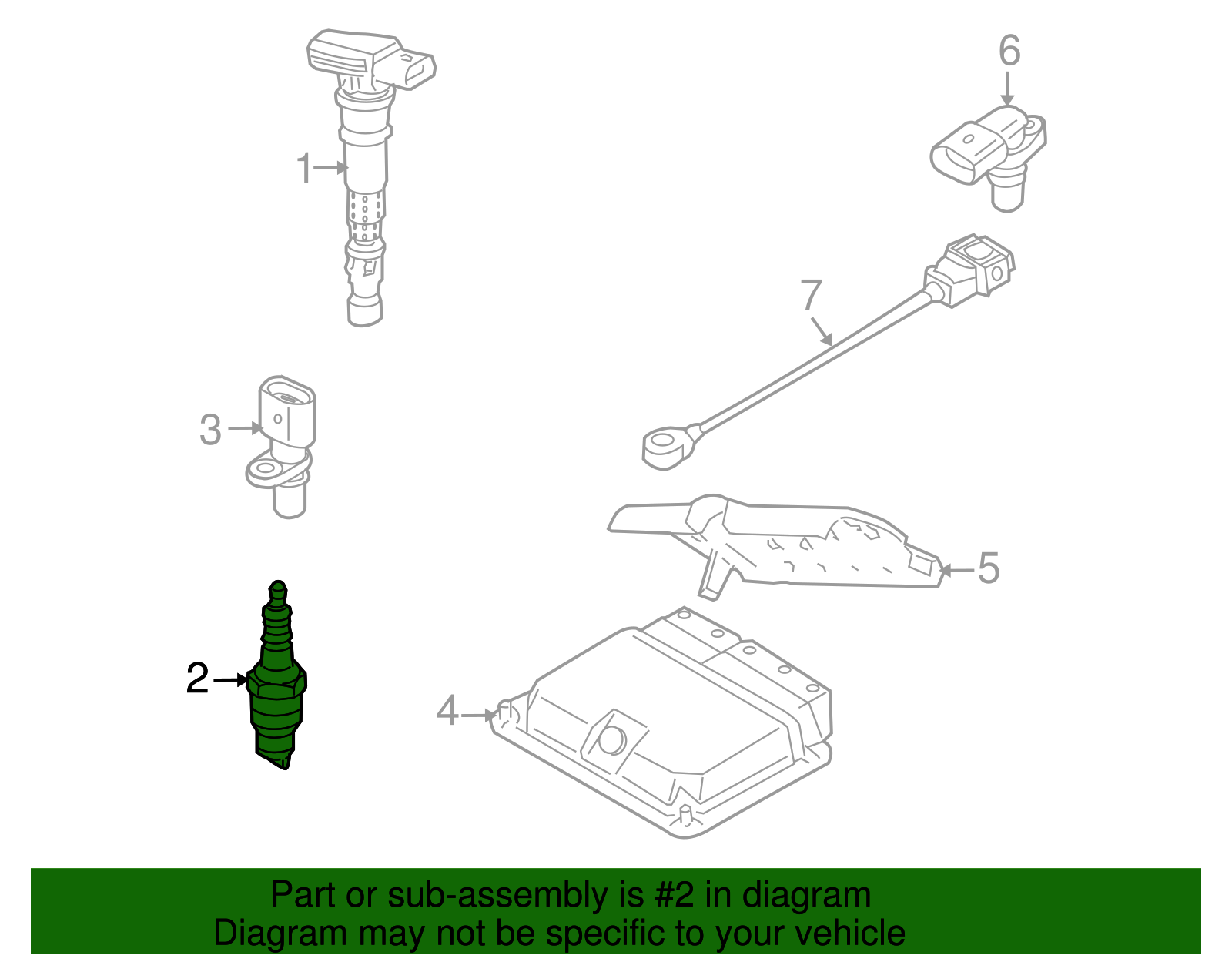 2007-2012 Audi Spark Plug 101-905-621-B | OEM Parts Online