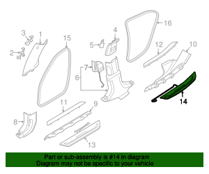 51-47-7-364-347 - Rear left entrance cover 2016-2019 BMW | AutoNation Parts