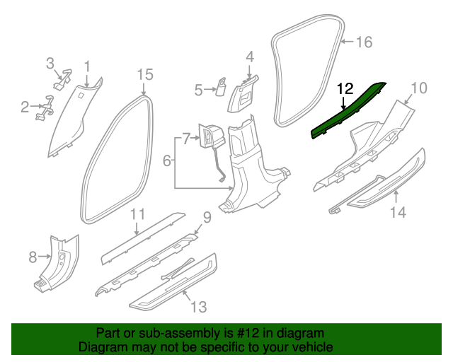 Genuine BMW 51-47-7-378-049 | Sill Cover | FREE Shipping on Most Orders ...