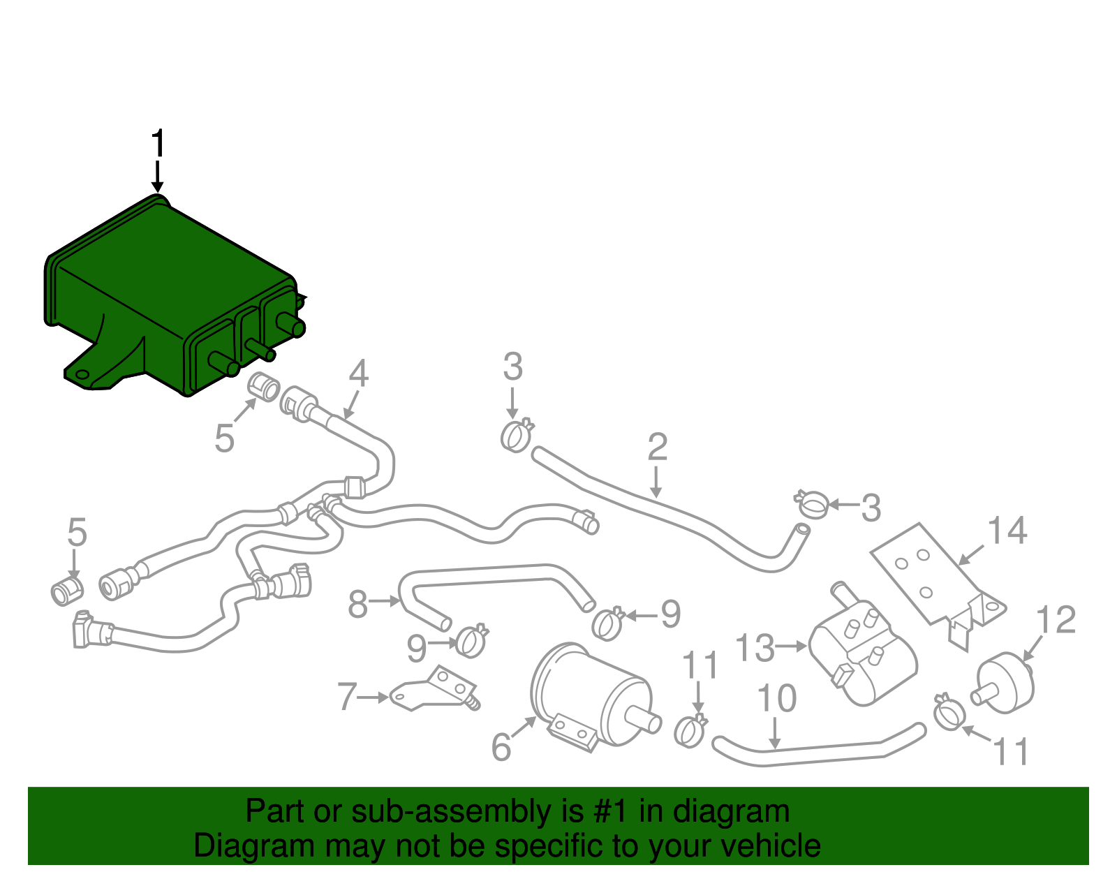 N3H4-13-970A - 2004-2008 Mazda RX-8 - Vapor Canister | Mazda Part Direct