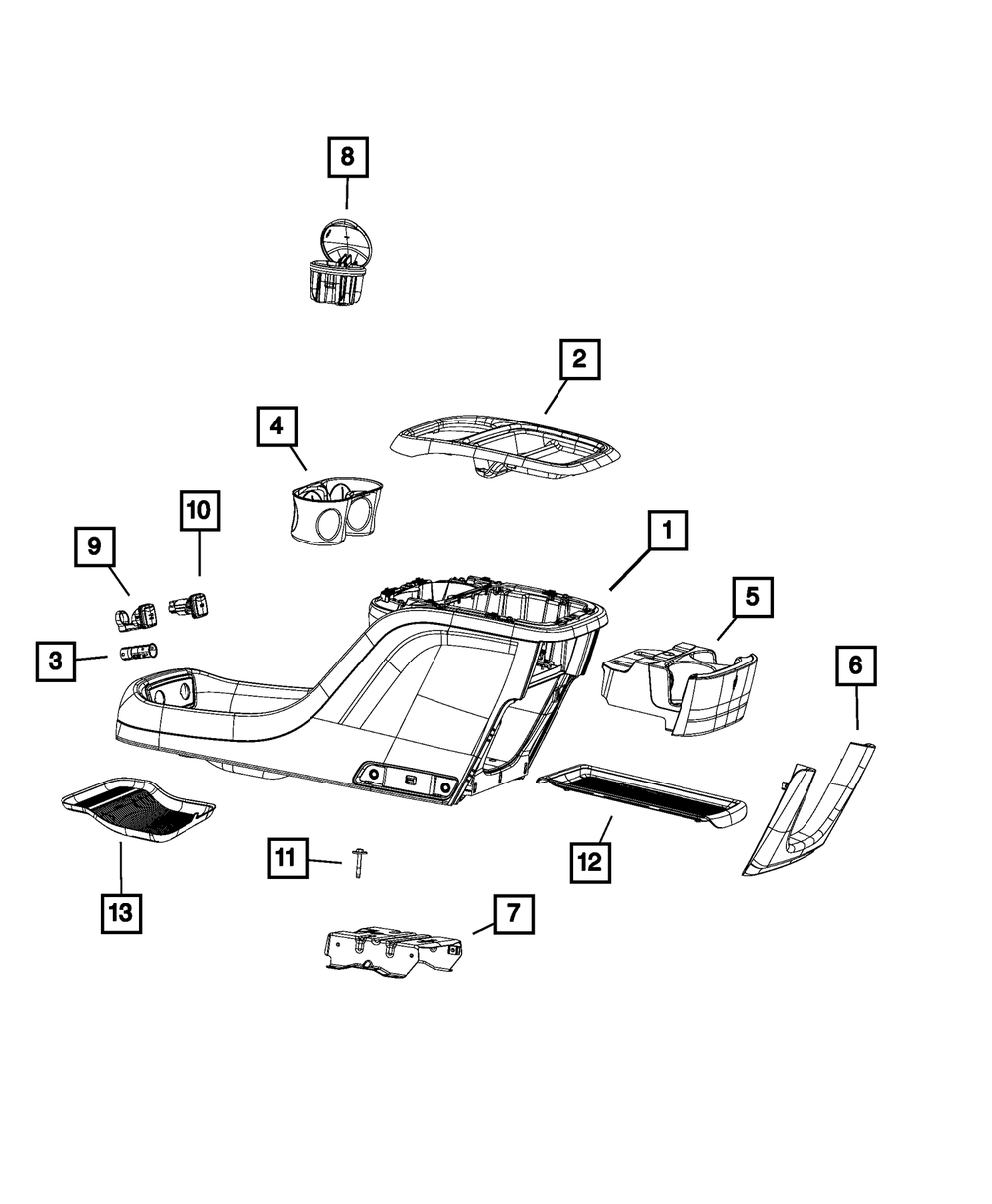 6SY131X9AC - Center Console 2019-2020 Chrysler | Mopar Factory Parts