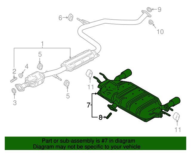 2016-2021 Mazda CX-3 Exhaust Muffler P54D-40-100 | OEM Parts Online