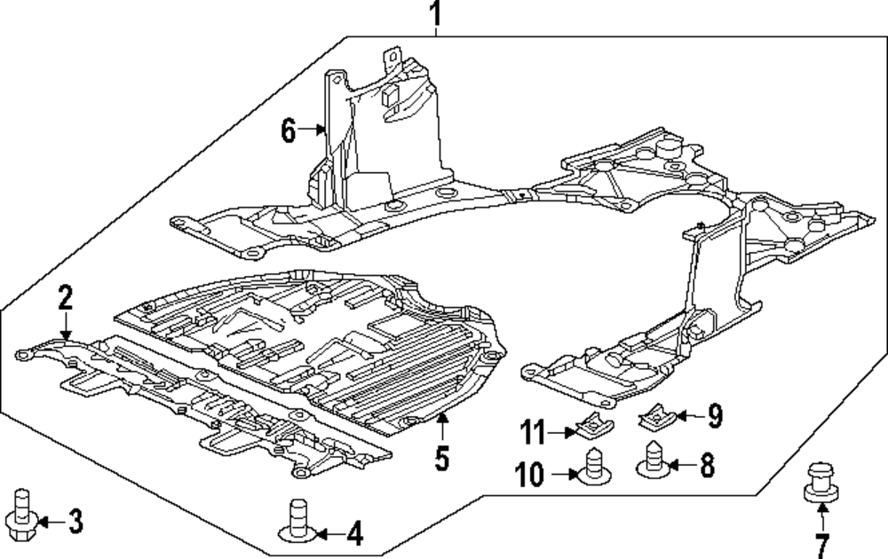 74113-3A0-A00 - 2023-2025 Honda CR-V - Front Shield | Genuine Honda Parts